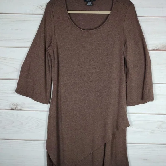 Robert Louis | Tops | Robert Louis M Tunic Womans Solid Brown Layered ...